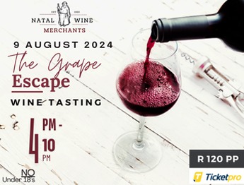 Ticketpro - The Grape Escape Wine Tasting - 9th of August 2024